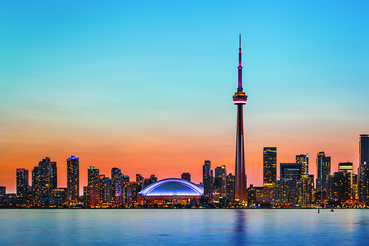 Toronto Skyline at twilight - Go Next
